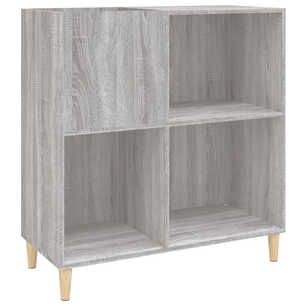 vidaXL Шкаф за винилови плочи сив сонома 84,5x38x89 см инженерно дърво ...